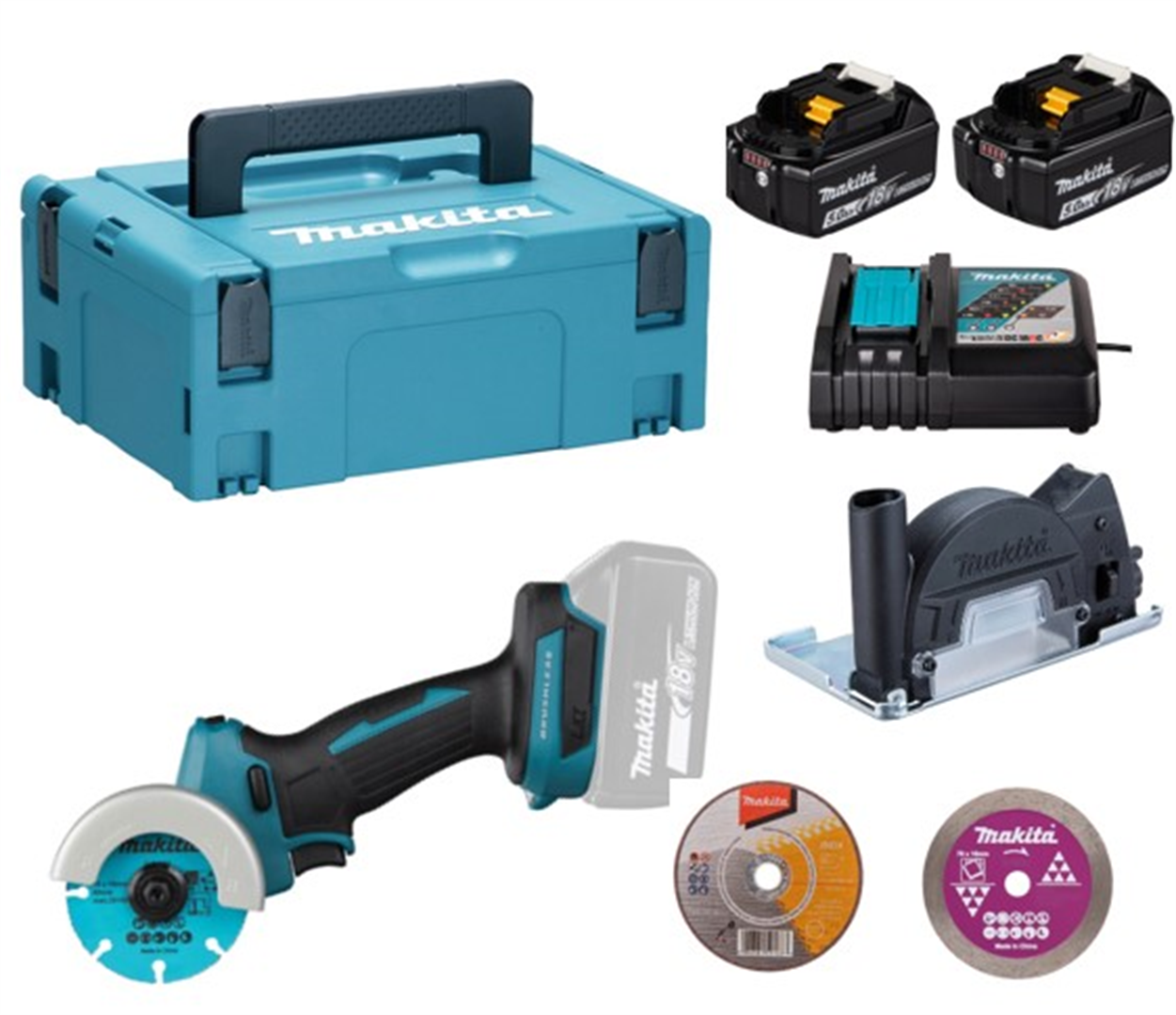 Przecinarka do glazury Makita DMC300RTJ 2x5,0Ah MAKPAC 2 | Narzedzia.pl