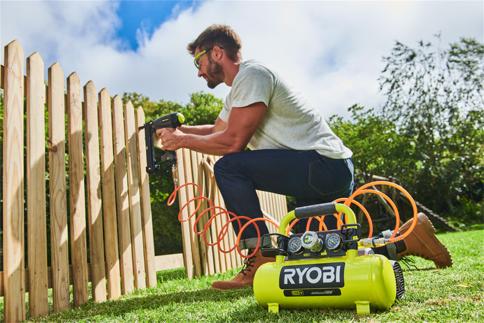 Kompresor akumulatorowy Ryobi ONE+ R18AC-0 | Narzedzia.pl